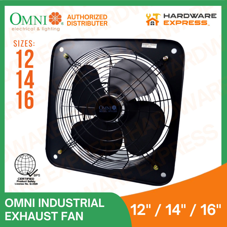 OMNI Industrial Exhaust Fan 12 / 14 / 16 inch (XFV-300 / XFV-350 / XFV ...