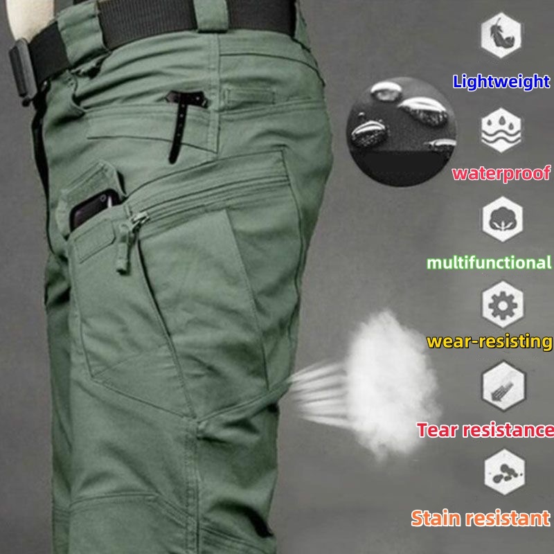 Tactical Pants IX7 /IX9 Waterproof Trousers Ripstop Casual Outdoor Hiking Cargo Pants Men ...