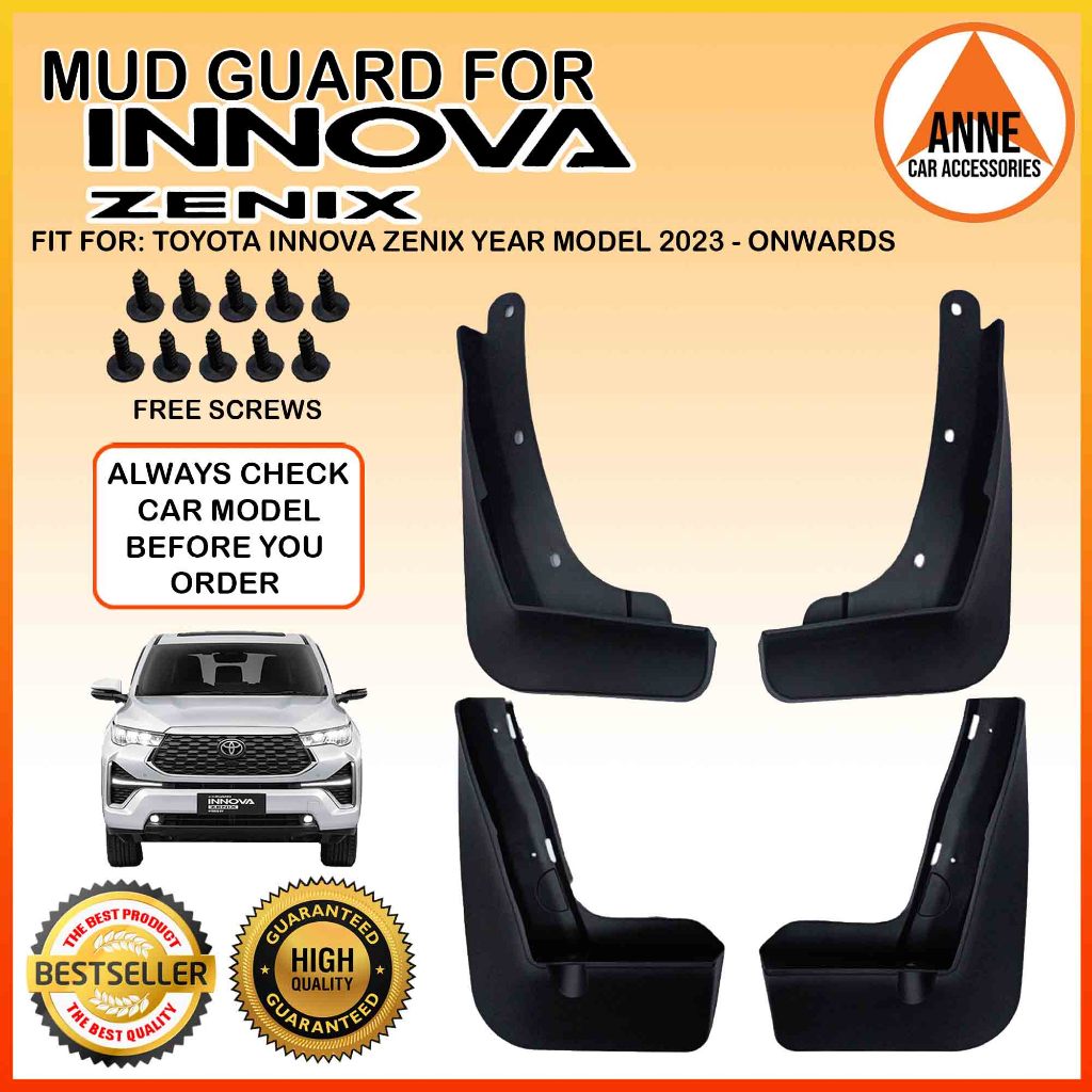 Mudguard Toyota Innova 2008 - 2015 Kijang / 2016 -Onwards / Zenix 2023 ...