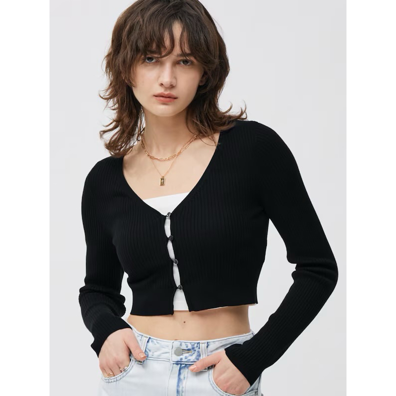 GU KNITTED CROPPED CARDIGAN (Medium) | Shopee Philippines