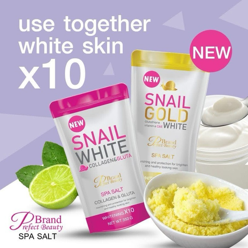 Perfect Beauty Snail Gold White Spa Salt Scrub 350g | Shopee Philippines