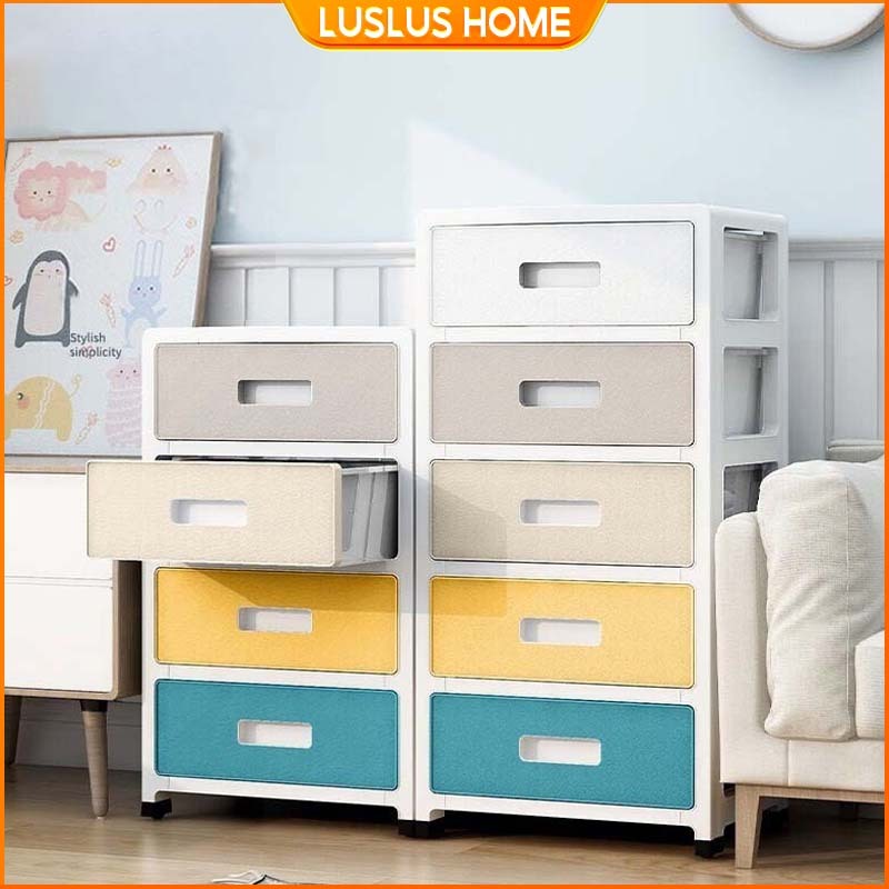 LUS 35cm Drawer Cabinet Organize With Wheels Baby Toy Organizer Plastic ...