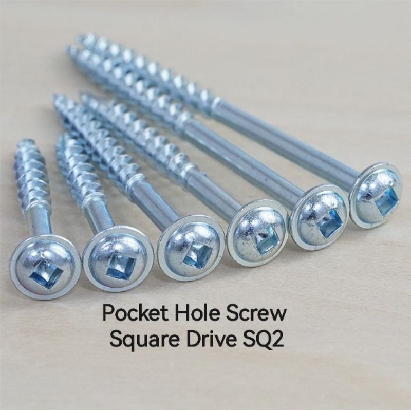Pocket Hole Screw, Corsse Thread, SQ2 Square Drive, Appx 100pcs per ...