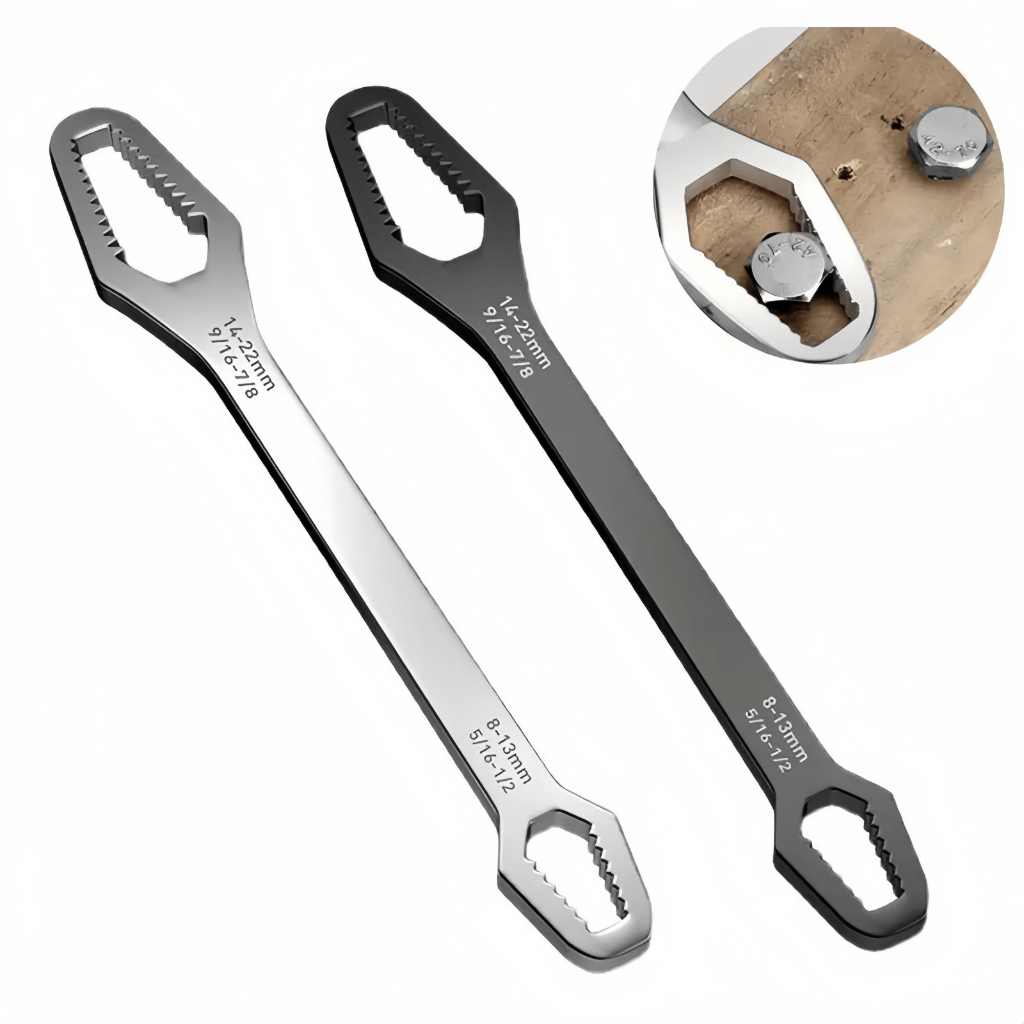 1pcs Universal Self - Tightening Ratchet Wrench Set, Double-Head Box ...