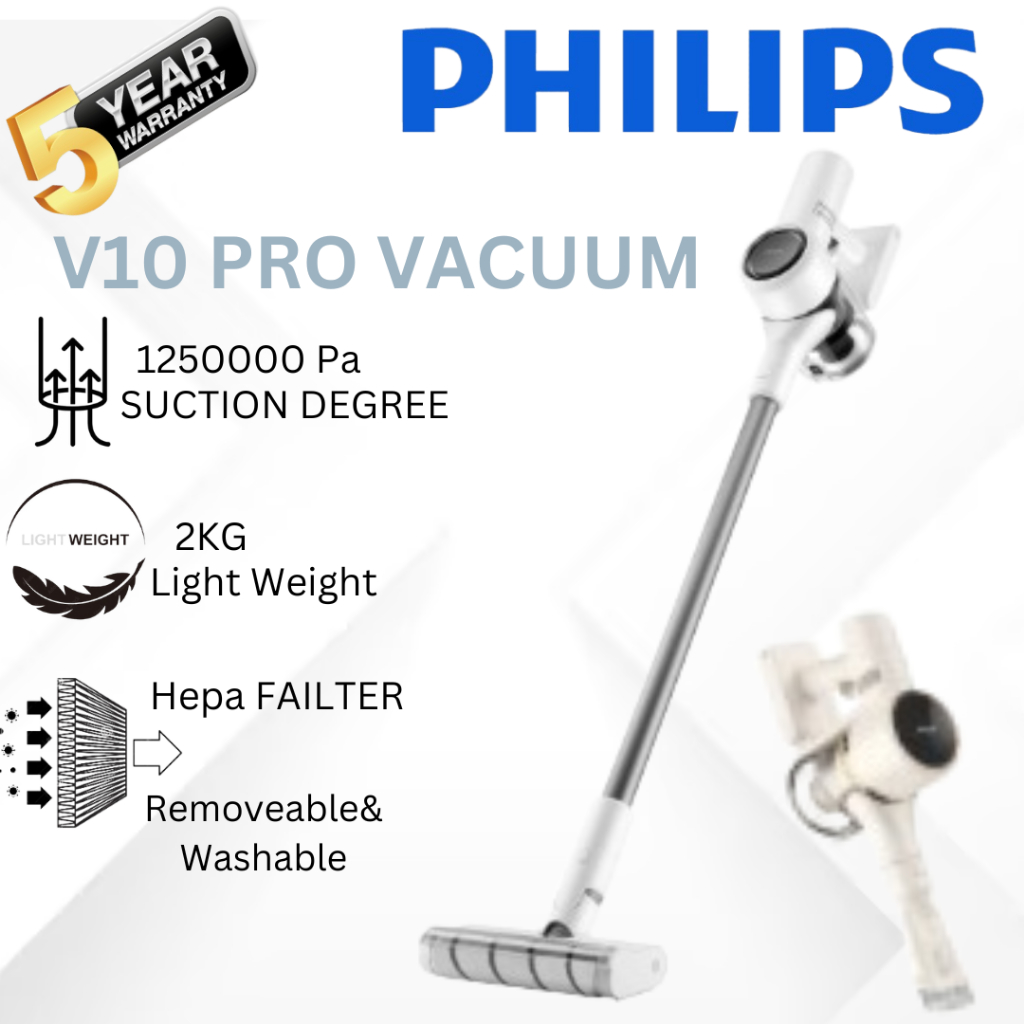 PHILIPS V10 / V20 / V30 / V50 PRO Cordless Vacuum Cleaner For Home ...