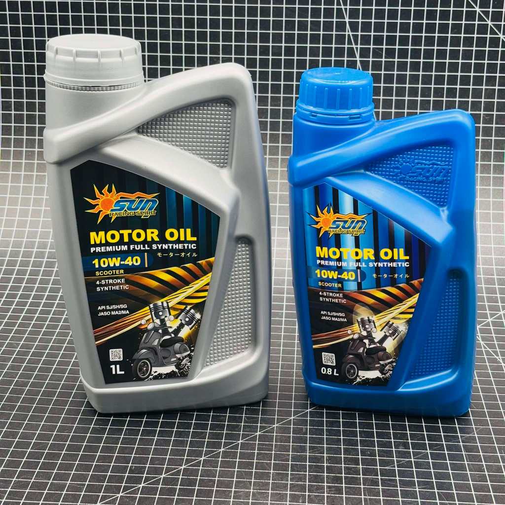 SUN RACING 10W40 Scooter Motor Oil Premium Fully Synthetic API SJ/SH/SG ...