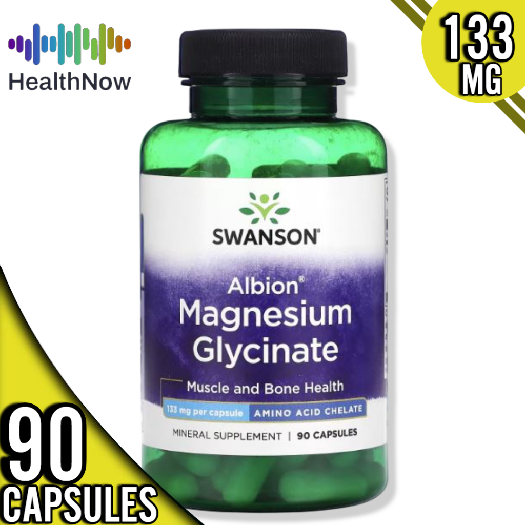 Swanson, Albion, Magnesium Glycinate, 133 mg, 90 Capsules | Shopee ...