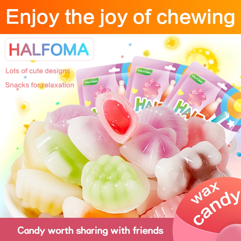 HALFOMA Wax Candy 65g/pack Cute shapes Various flavors of halal snacks - Family companion ...