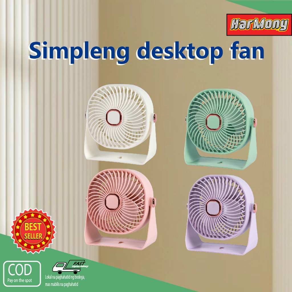Portable Desk Fan USB Rechargeable Small Electric Desk Fan Suitable for ...