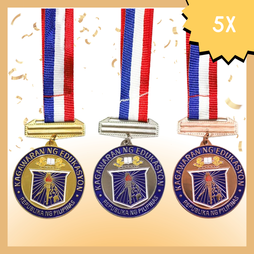 DepEd Medal Award – 6CM Gold, Silver, and Bronze (Kagawaran, 5 Pcs ...