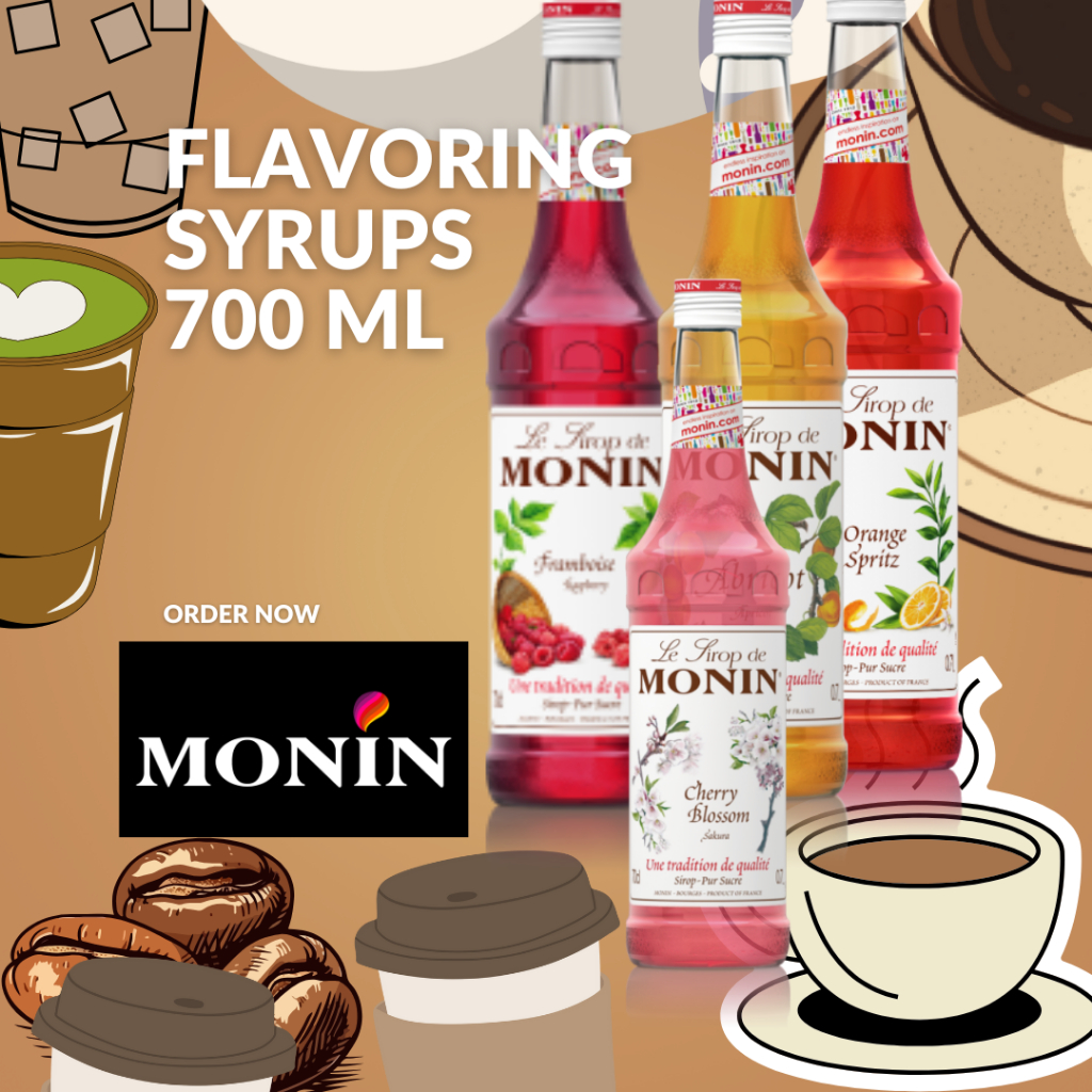 MONIN Gourmet Syrup 700ML – 60+ Flavors incl. Caramel, Lychee, Lavender ...