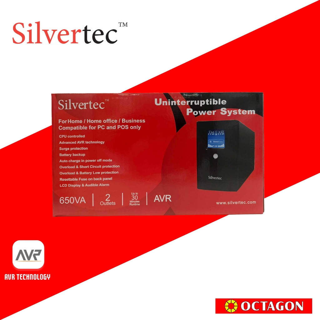 SILVERTEC POWERPLUS 650PR UPS | Shopee Philippines