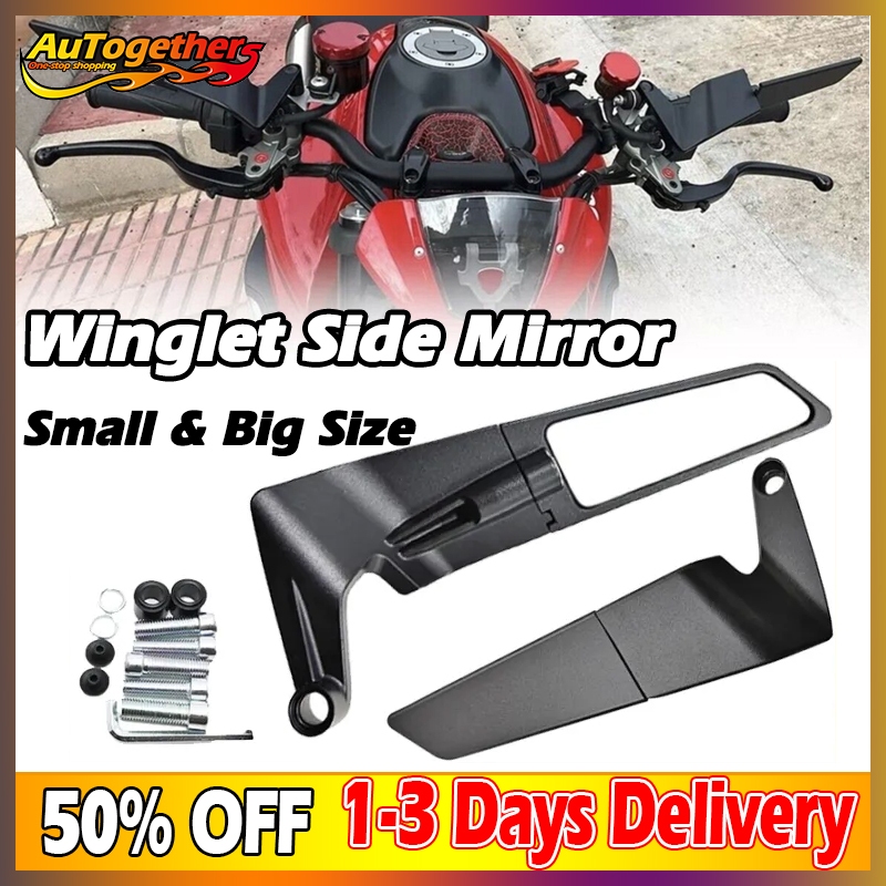 Winglet Side Mirror Wind Wing Rearview Mirror Ninja Stealth Mirror for ...
