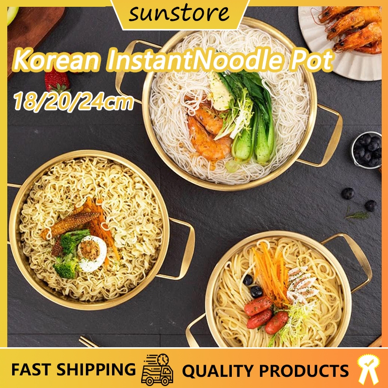 Korean Style Ramen Pot Stainless Steel Instant Noodle Pot Seafood Pot ...