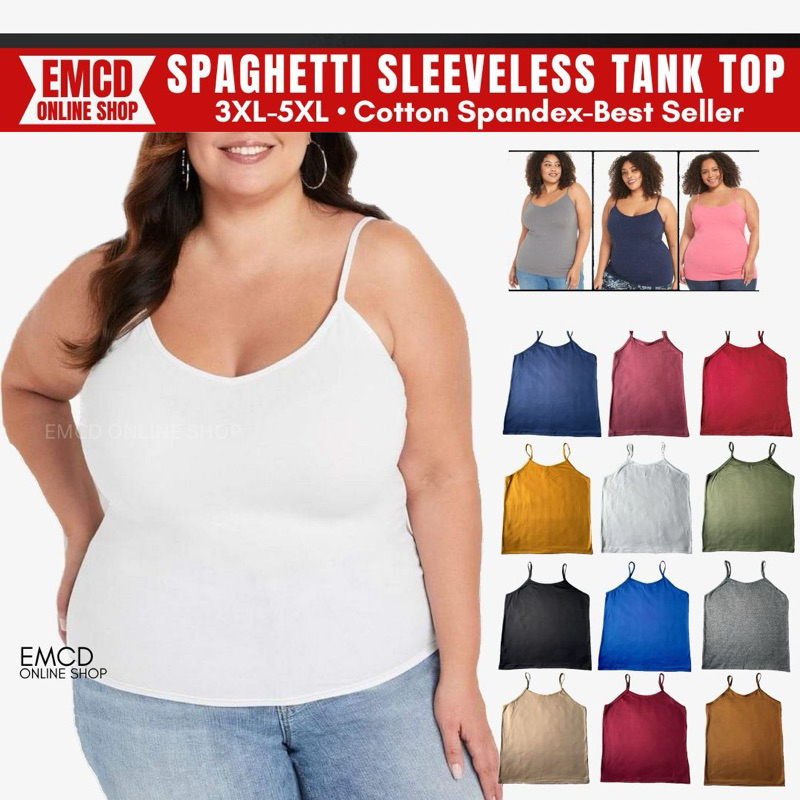 Tiffany BIGGER SIZE 2XL-5XL Spaghetti Strap Sando | Shopee Philippines