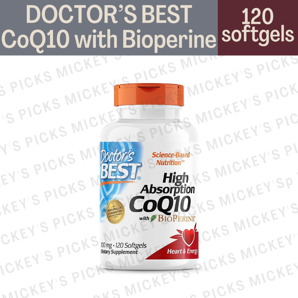 Doctor's Best, High Absorption CoQ10 with BioPerine, 100 mg, 120 ...