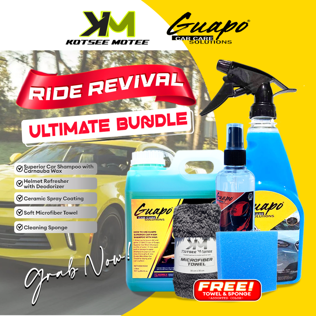 [BUNDLE] Guapo by Kotsee Motee Car Care Kit Car Shampoo, Ceramic ...