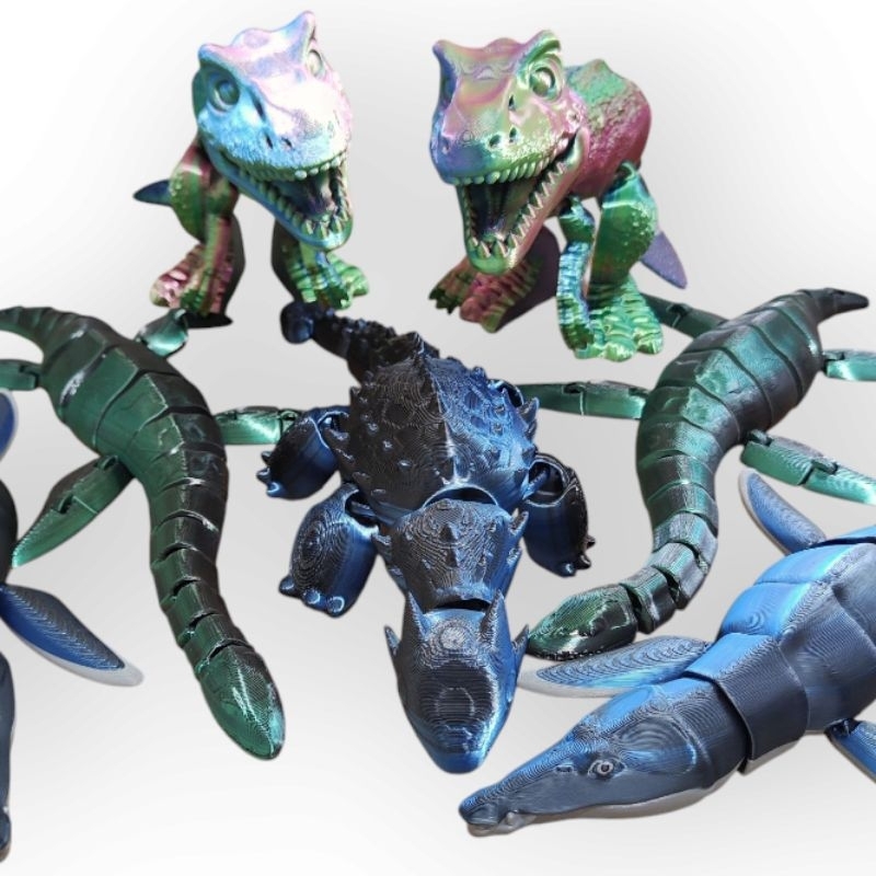 Dinosaur Toys T-Rex Tyrannosaurus Rex Mosasaurus Triceratops ...
