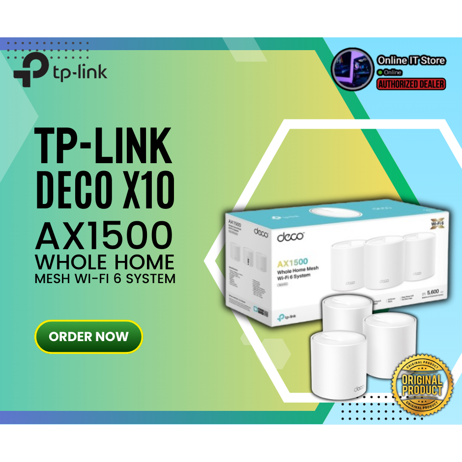 Tp-Link Deco X10 AX1500 Whole Home Mesh Wi-Fi 6 System | Shopee Philippines