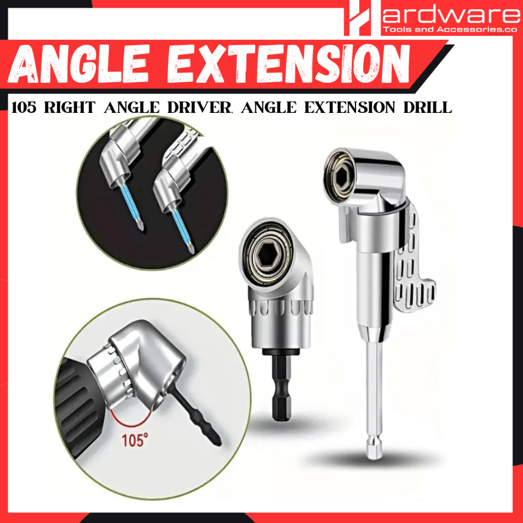 Right Angle Drill Bits Adapter Short 105-Degree Angle Extension Shank ...