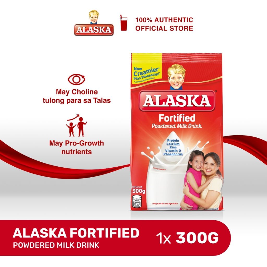 Alaska Fortified Powdered Milk Drink 300g | Shopee Philippines