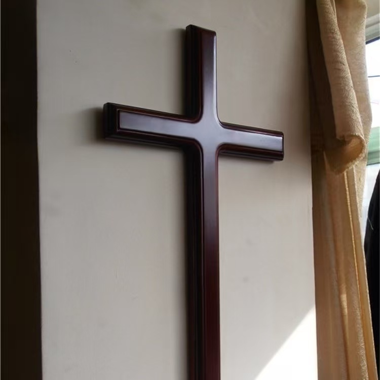 Solid wood cross 55cm wall hanging living room decoration Church ...