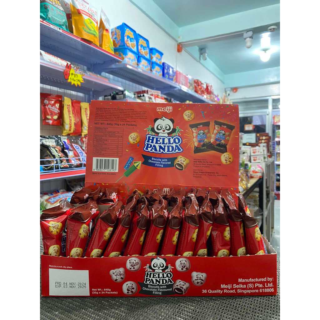 Meiji Hello Panda Biscuits Chocolate 35g x 24 pieces | Shopee Philippines