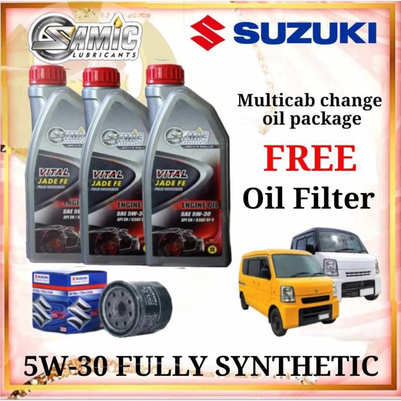 Suzuki DA17, DA64 Minivan Change Oil package Samic Vital 5W-30 Fully ...