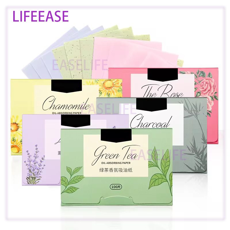 Facial Oil Absorbing Paper Linen Green Tea Bamboo Charcoal Smooth ...