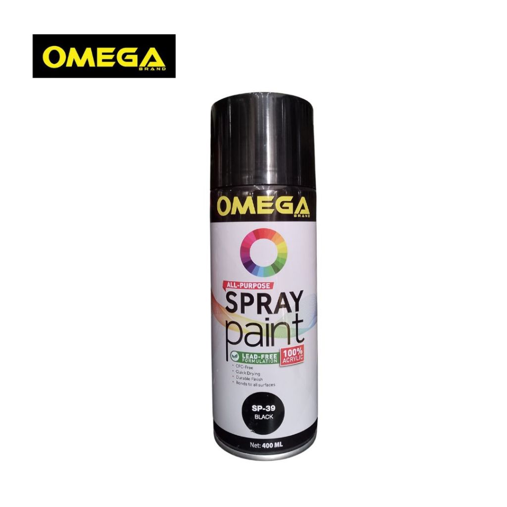 OMEGA All-Purpose Spray Paint Black | SP-39 | Shopee Philippines