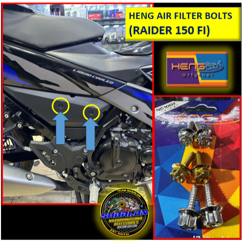 HENG Original Air Filter Air Box Bolts for SUZUKI RAIDER 150 FI (2 pcs ...
