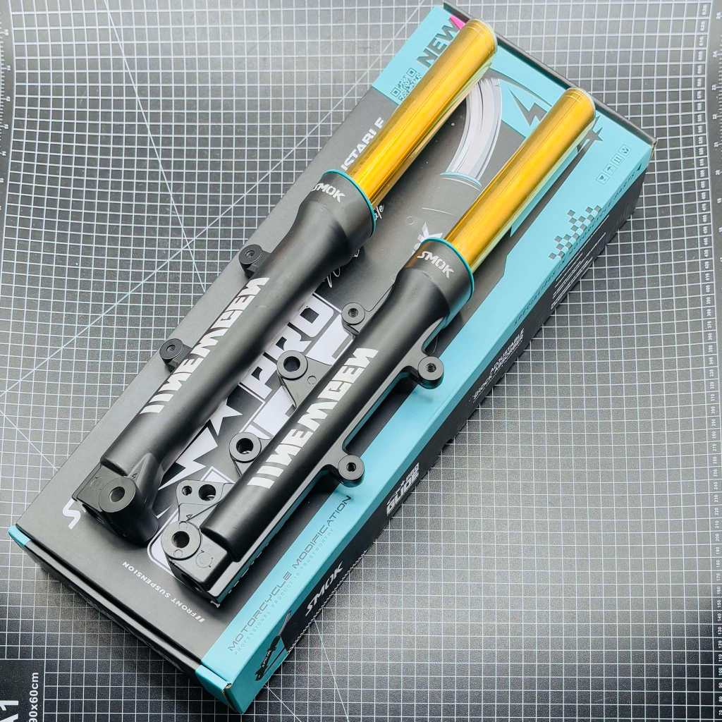 SMOK FRONT SHOCK ASSY PRO GLIDE NEWGEN NMAX155/AEROX 155 NVX BLACK/GOLD ...