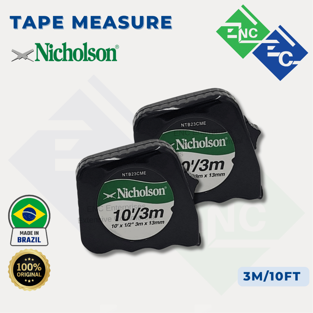 Tape Measure | Nicholson Brand | Measuring Tape | 3 meters | Shopee ...