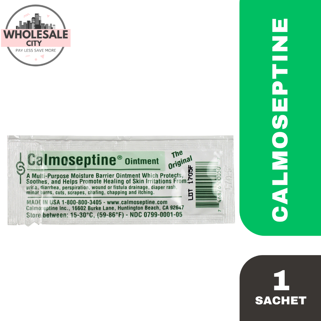 Calmoseptine (Zinc oxide + Menthol) Ointment sachet 3.5g | Shopee ...
