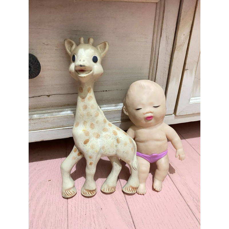 Vintage 1960s Sophie The Giraffe Rubber Squeaky 7'' Squishy baby toy ...