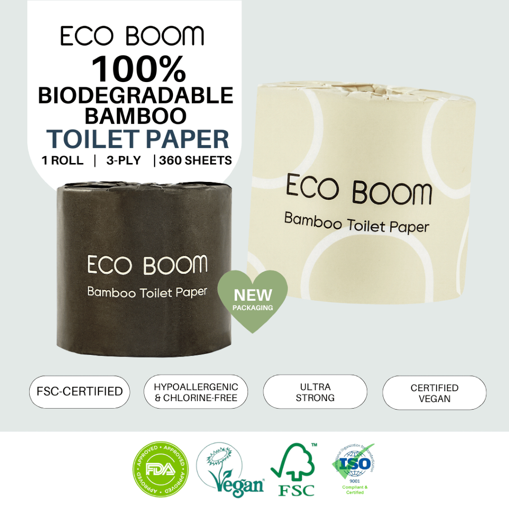 ECO BOOM Toilet Paper Biodegradable Bamboo Roll | Shopee Philippines