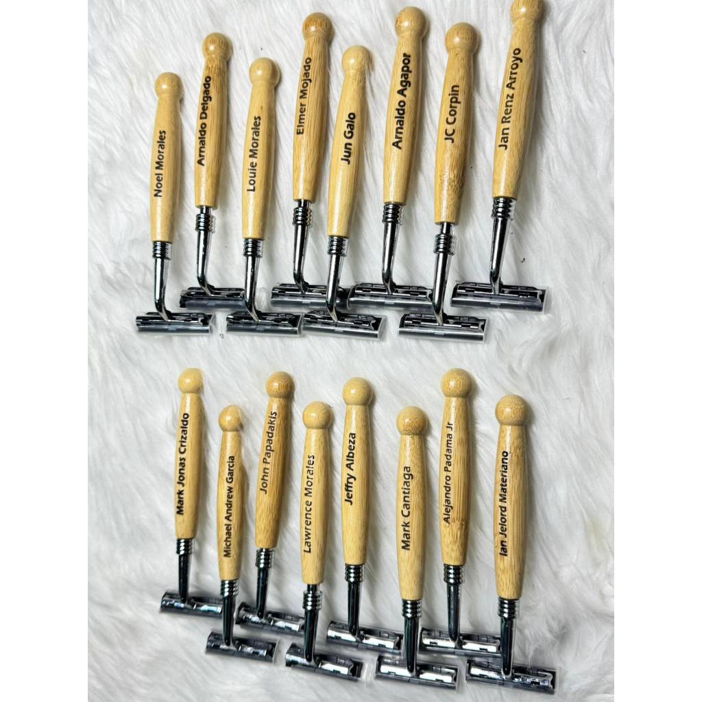 Customized Bamboo Razor Shaver for Men & Women WITH NAME | Shopee ...