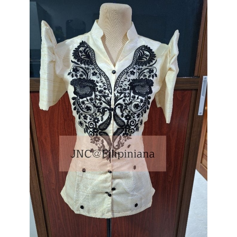 Filipiniana blouse barong ladies with burda | Shopee Philippines