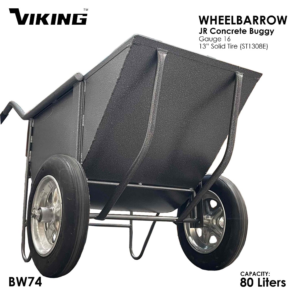 VIKING CONCRETE BUGGY 16ga Wheelbarrow Extra Heavy-Duty Fully Welded ...