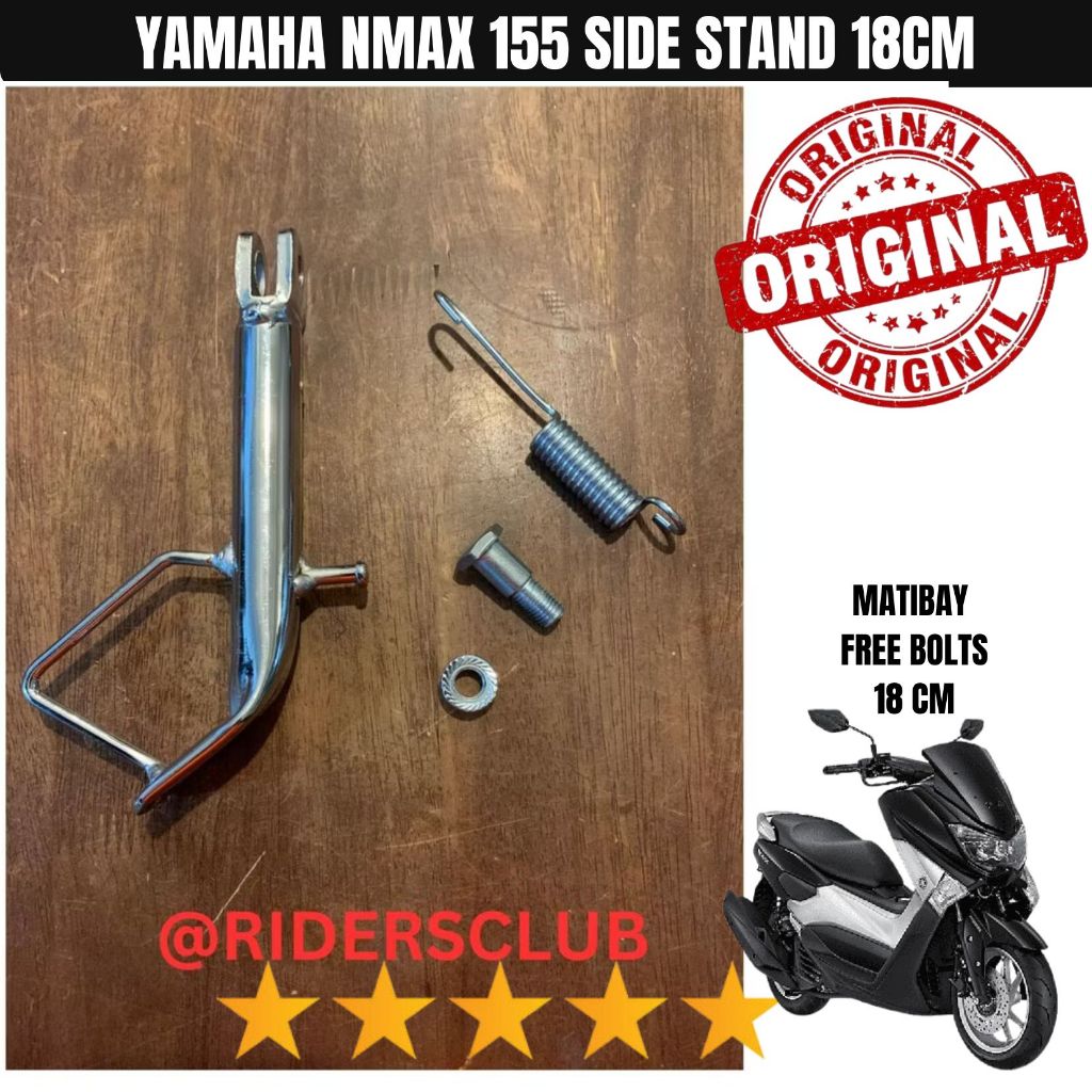 18 CM SILVER SIDE STAND for YAMAHA NMAX 155 with Bolts for motorcycle ...