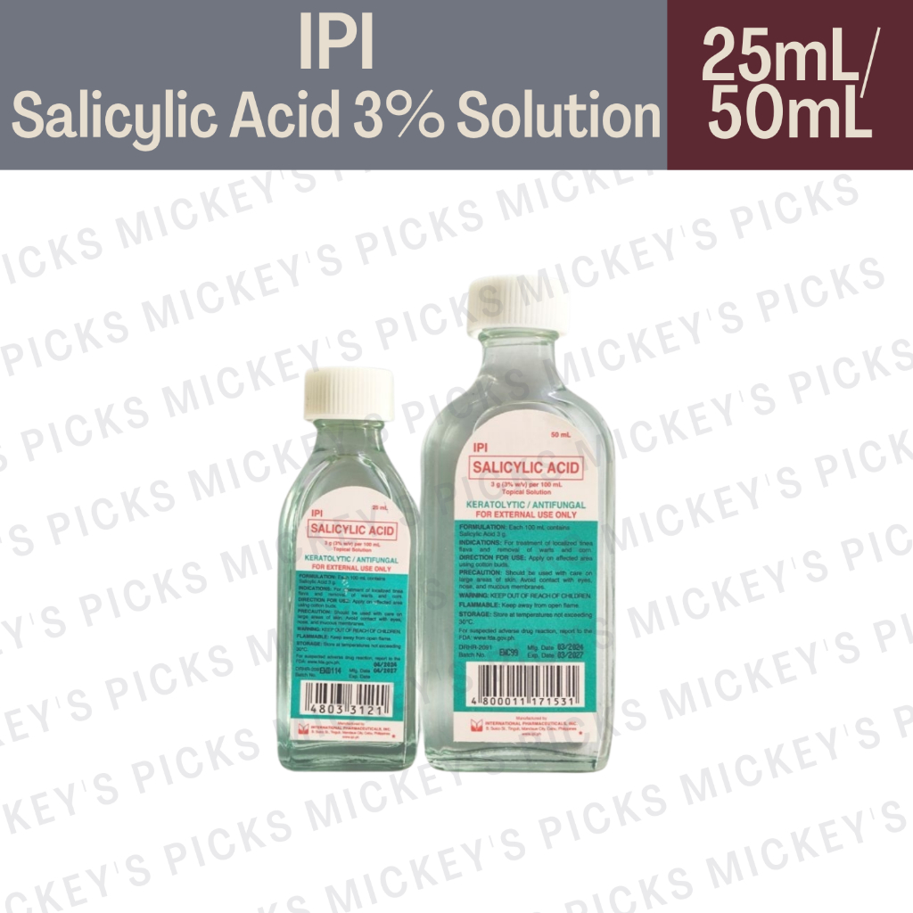 Salicylic Acid 3% Solution 25mL or 50mL by IPI | Shopee Philippines