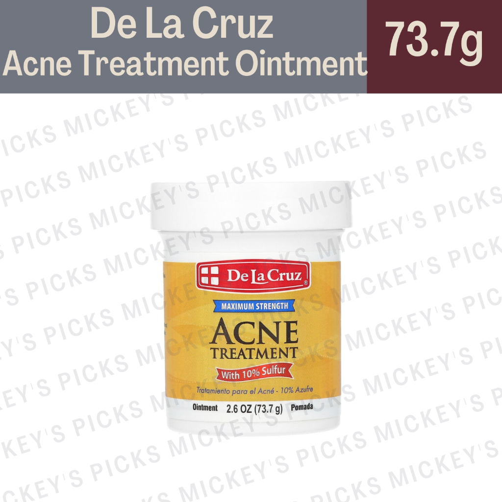 [Tub] De La Cruz, Acne Treatment Ointment with 10% Sulfur, Maximum ...