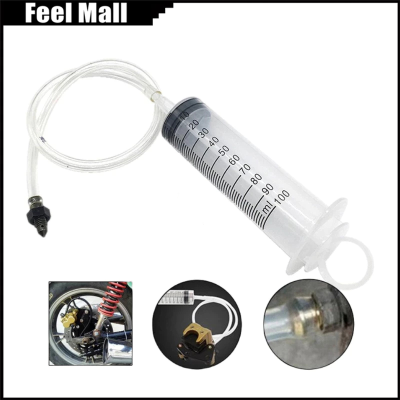100Ml Motorcycle Bleed Kit Universal Brake Gas Bleeder Syringe Tool For ...
