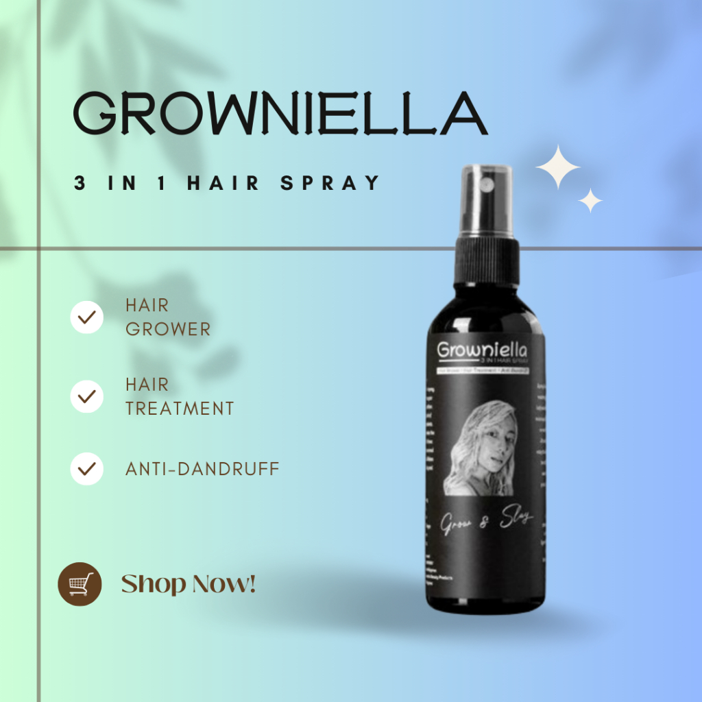 Growniella Fast Hair Growth Hairspray 100ml Organic Hair Treatment ...