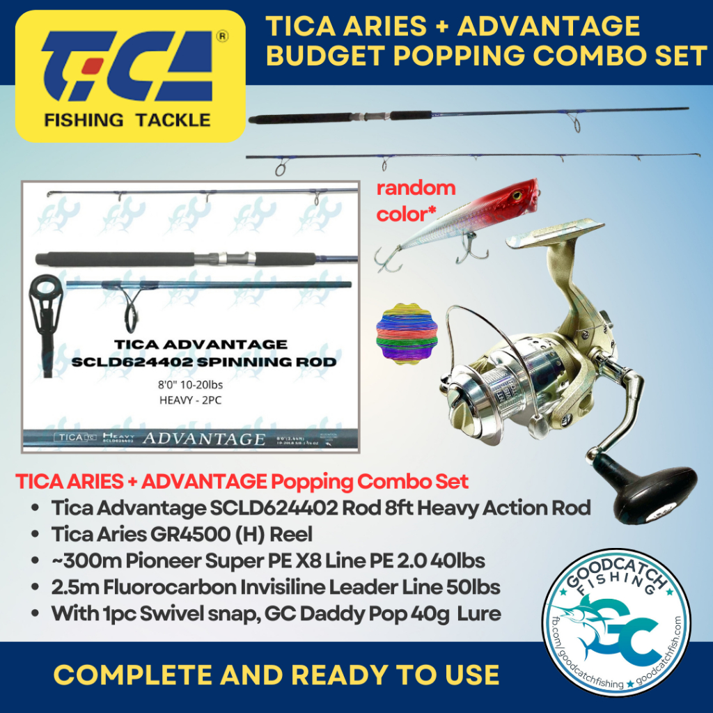 TICA ARIES 4500H + ADVANTAGE Bang-for-the-buck Budget Fishing Popping ...