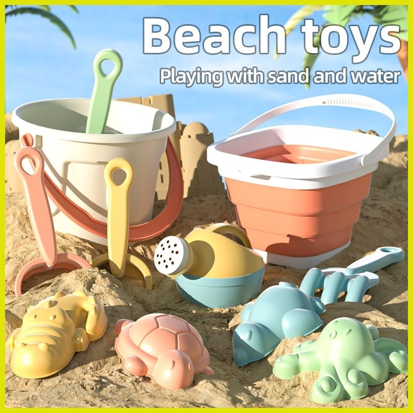 Mga laruan sa beach ng mga bata, maginhawang pakete ng paghuhukay ng buhangin, mga tool sa tubig ...