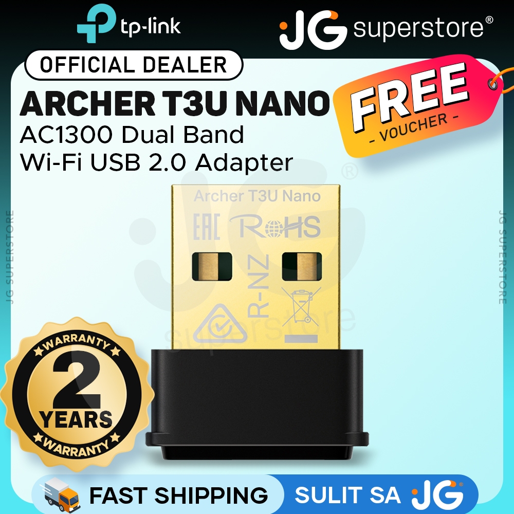 TP-Link Archer T3U Nano AC1300 Dual Band Wireless USB 2.0 Wi-Fi Adapter ...