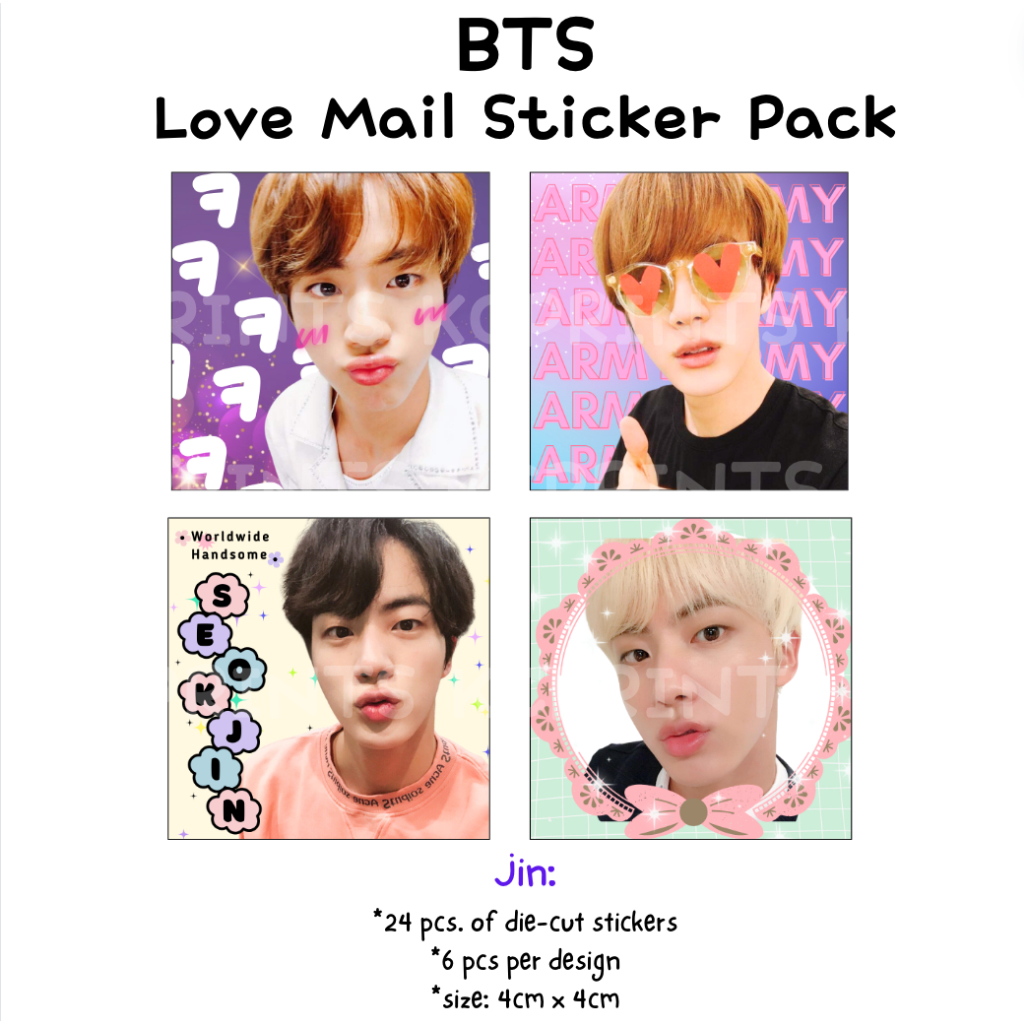 [FANMADE] Love Mail Sticker Cute Art Deco Bangtan Boys | Shopee Philippines