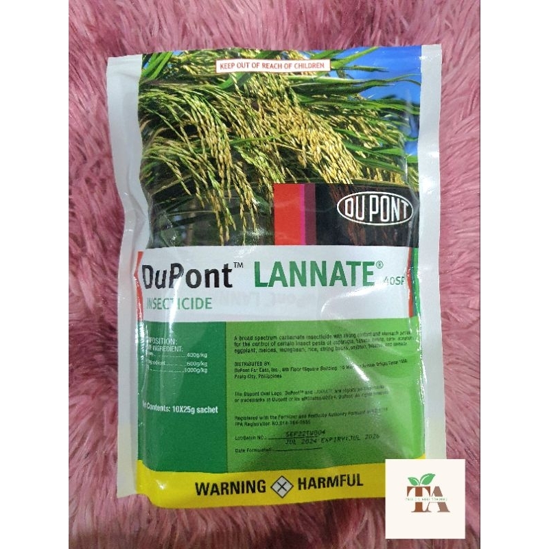Lannate Pouch Insecticide 40SP Dupont (10 sachet X 25grams) ~ Methomyl ...
