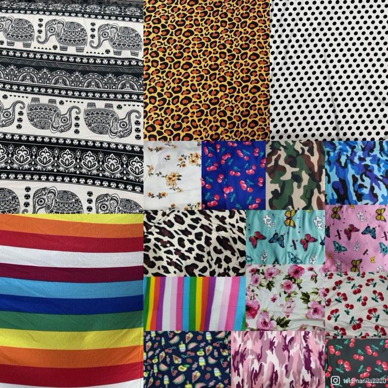 TELA MANILA Cotton Spandex per Yard Fabric Tela Cloth Stretchable ...